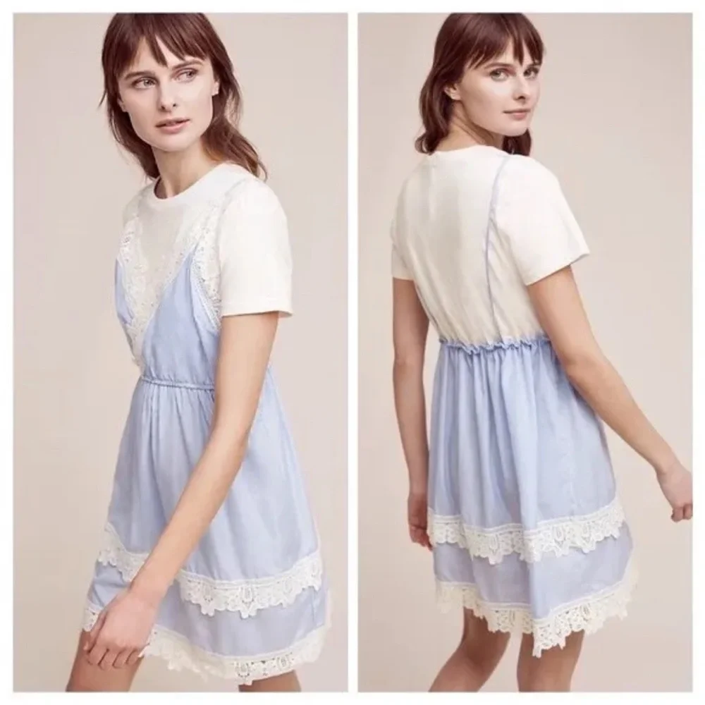 Anthropologie | Dresses | Anthropology Cevennes Layered Slip Dress ...